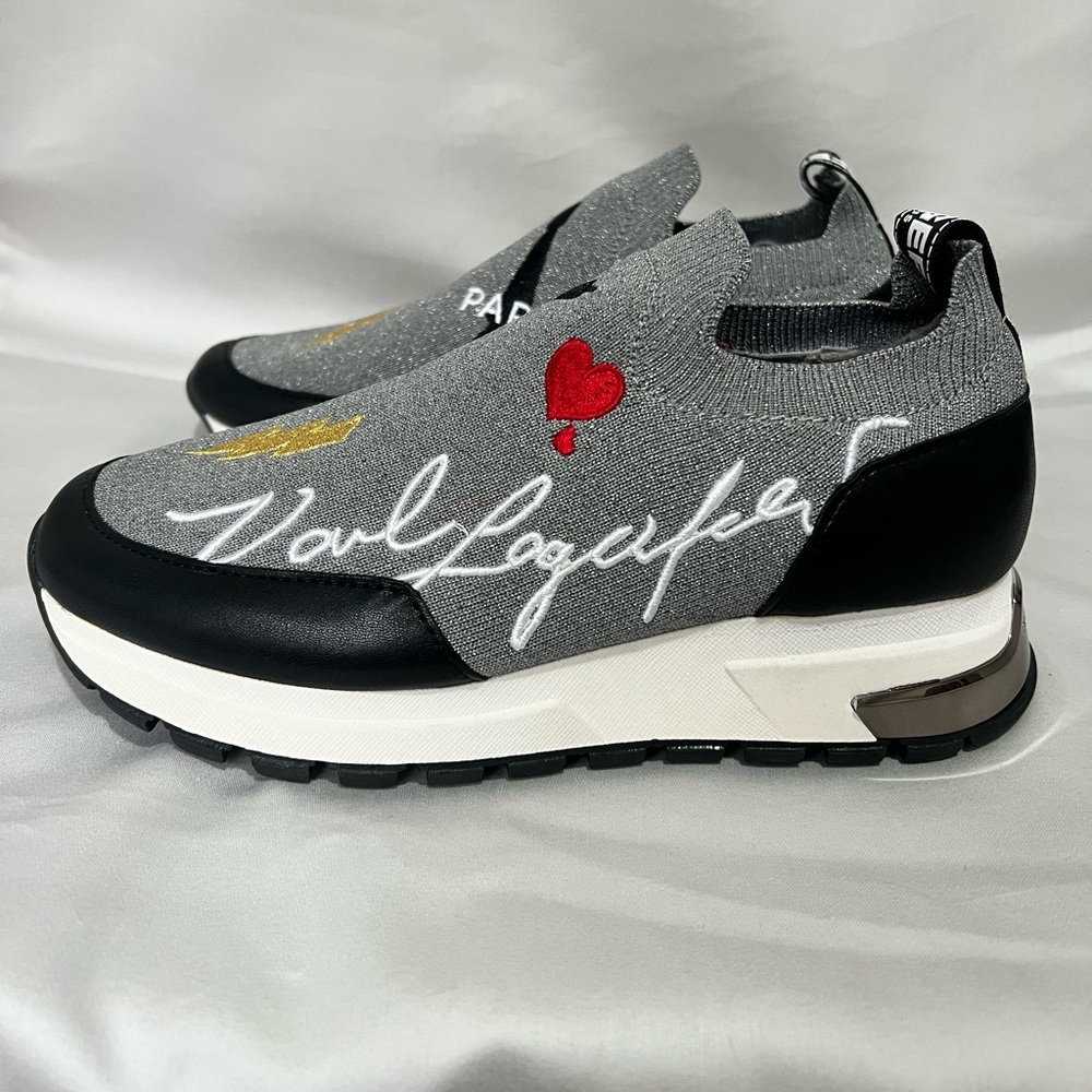 Karl Lagerfeld Paris Miranda Sneakers Logo Knit Fabri… - Gem